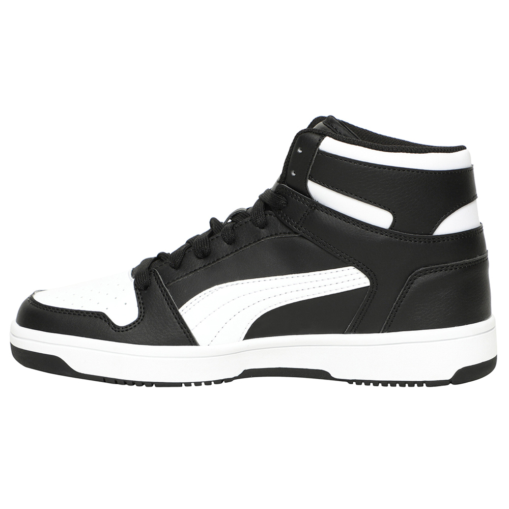 Puma Rebound Layup High Top Mens Black, White Sneakers Casual Shoes ...
