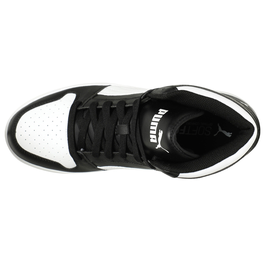 Puma Rebound Layup High Top Mens Black, White Sneakers Casual Shoes ...