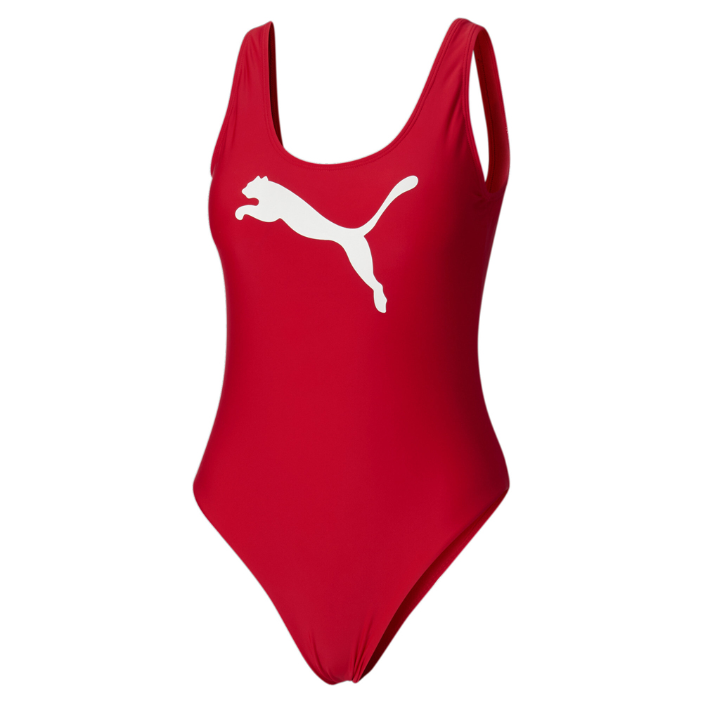 Puma 1Pc Scoop Back One Swimsuit Womens Red Casual Athletic 85925201 | eBay